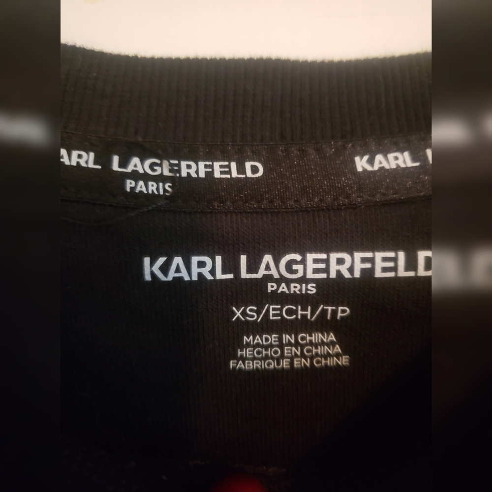 Karl Lagerfeld Paris Art Deco Karl Logo Sweatshirt Xs - Gem
